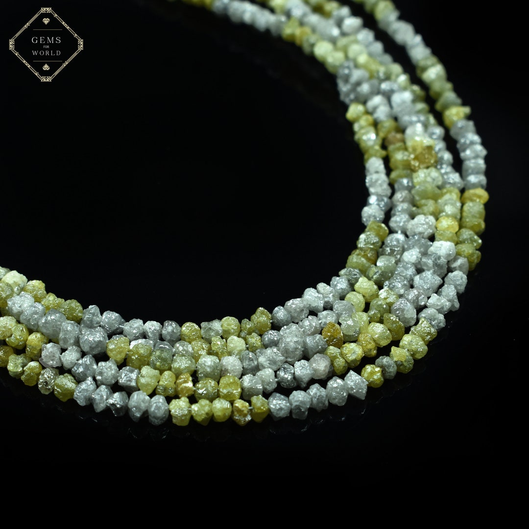Natural Multi Color Raw Diamond Beads, 2-2.5mm Diamond Uncut Beads ...