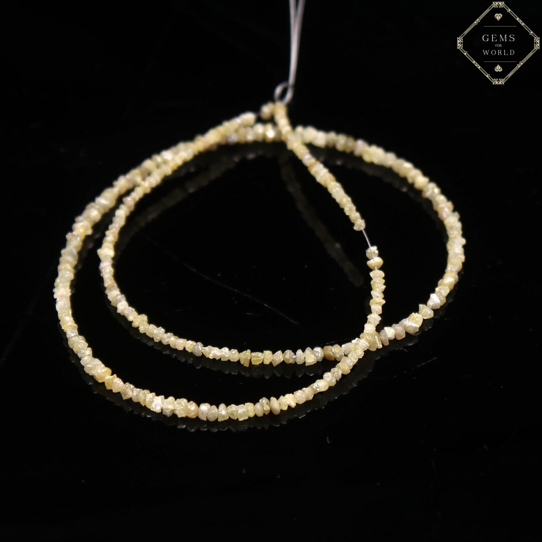 Yellow Diamond Uncut Beads, Natural Yellow Raw Diamond Bead Yellow ...