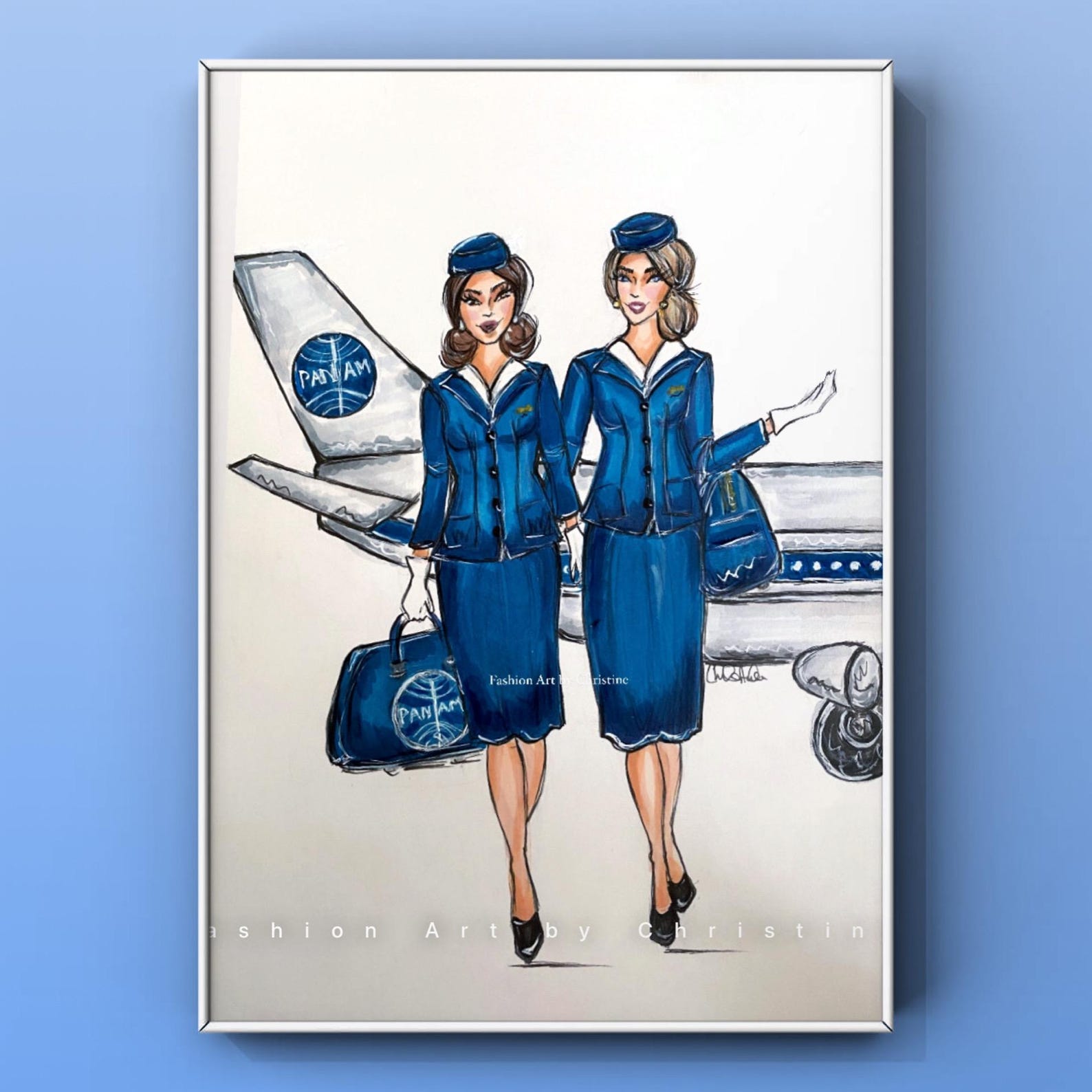 Vintage Aviation Art Print Airline - Etsy
