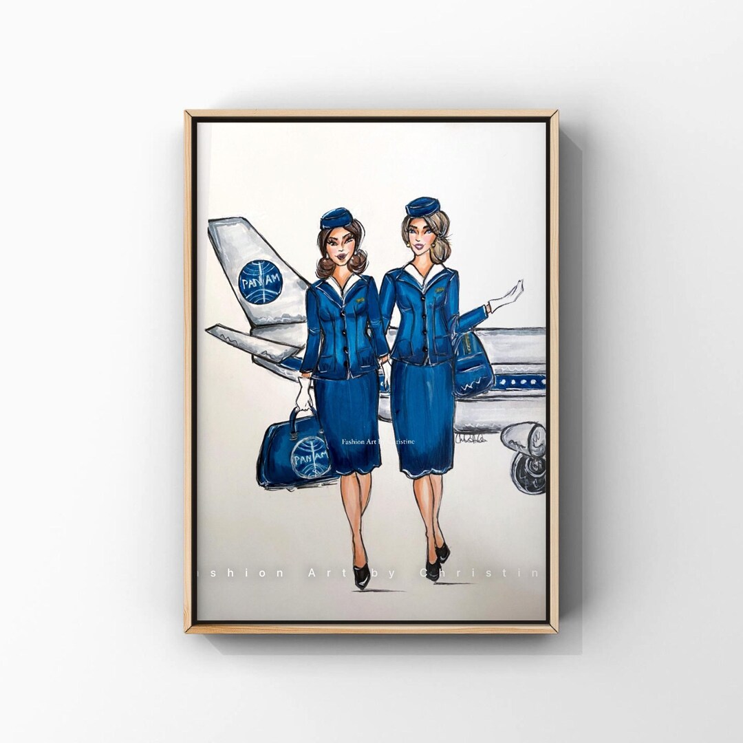 Vintage Aviation Art Print Airline - Etsy
