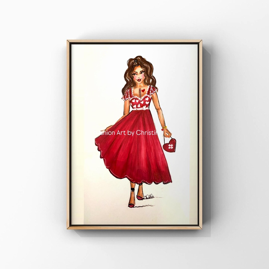 Heart Scars Fashion Illustration Art Print: Open Heart Girl - Etsy