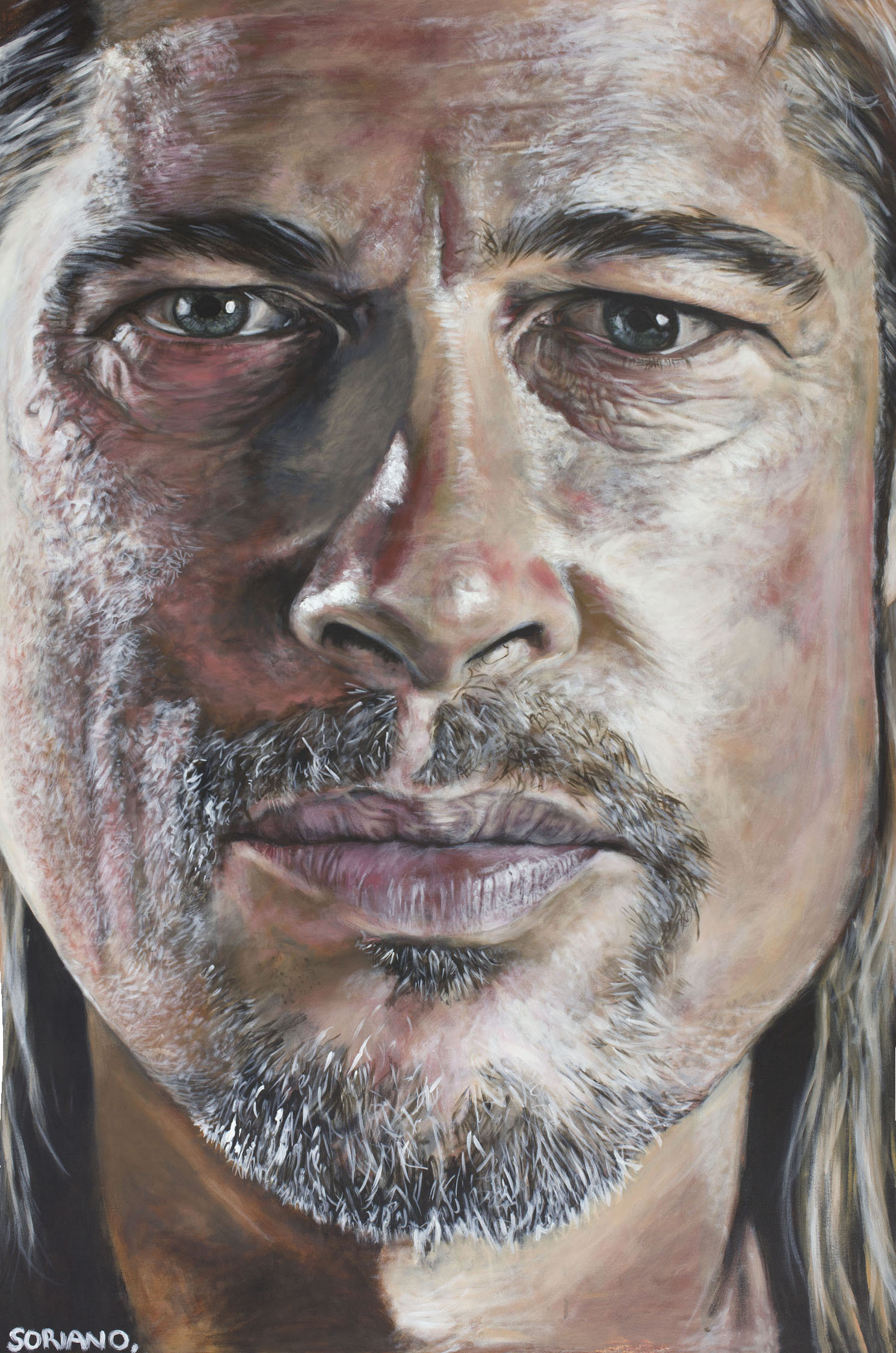 Brad Pitt Acrylic Painting on Canvas - Etsy