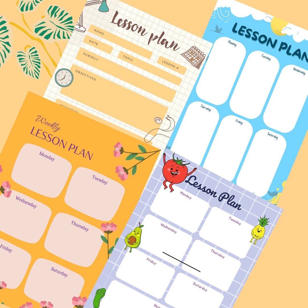 Beautiful Lesson Plan Template and Weekly Lesson Plan Template, Simple ...