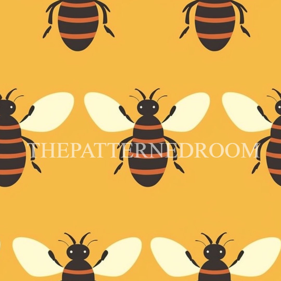 Bumblebee Seamless Digital Pattern Scrapbook Gift Wrap Wallpaper ...