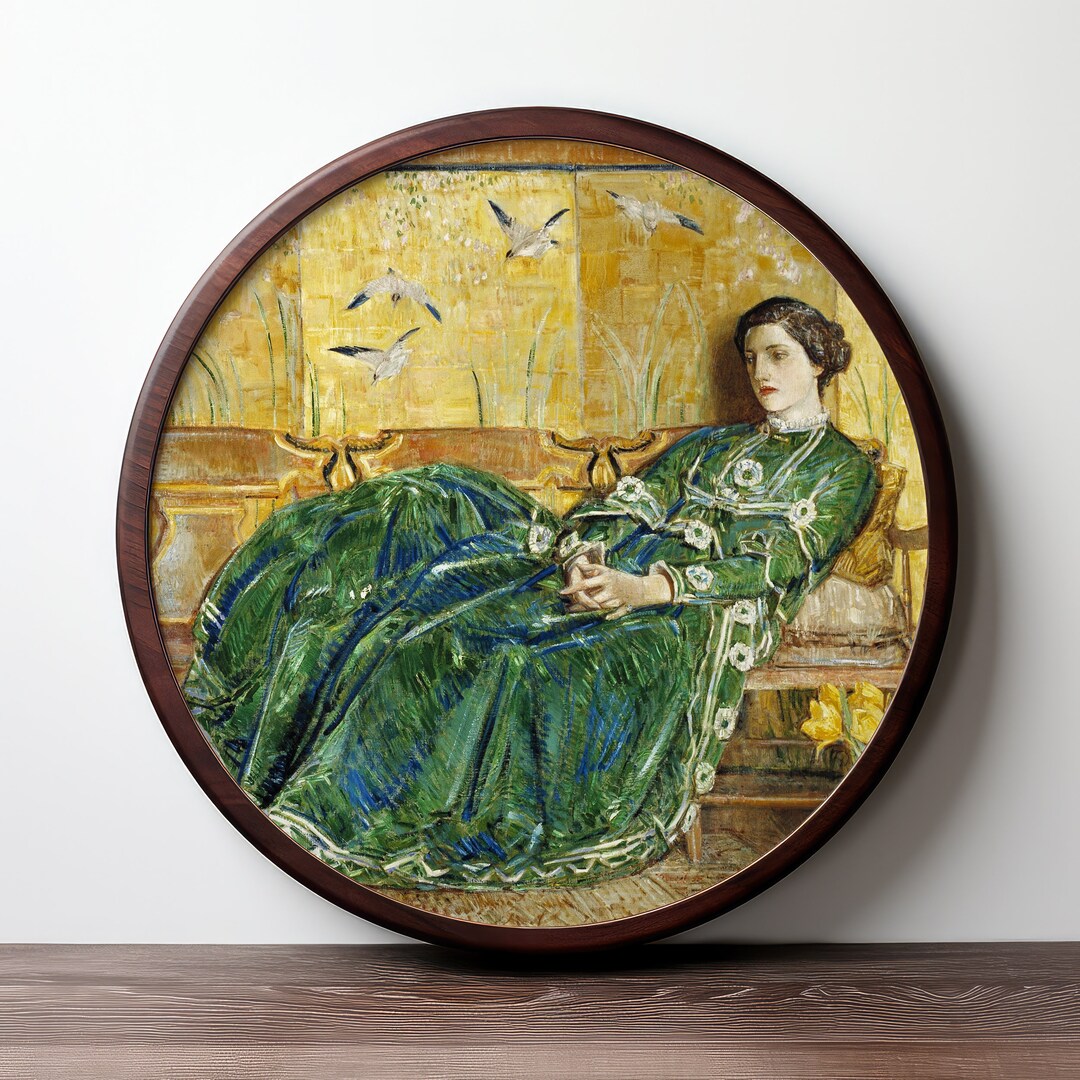 Round Frame Mockup, Circle Shape Antique Wood Frame Mockup, Easy PSD ...