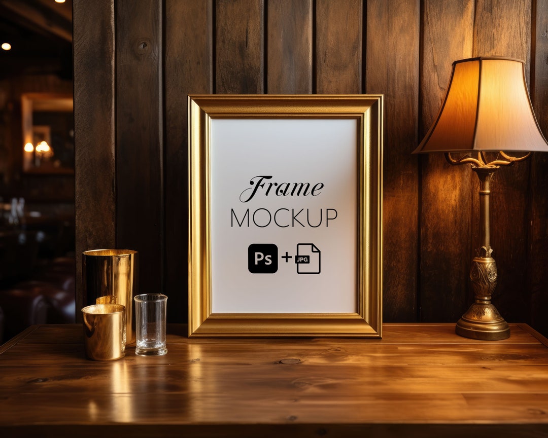 Vintage Gold Frame Mockup: Antique 3x4 Ratio (PSD & JPG) - Etsy