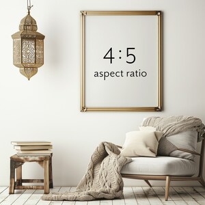 Frame Mockup, 4x5 Gold Frame, Moroccan Inspired Interior, Easy PSD ...