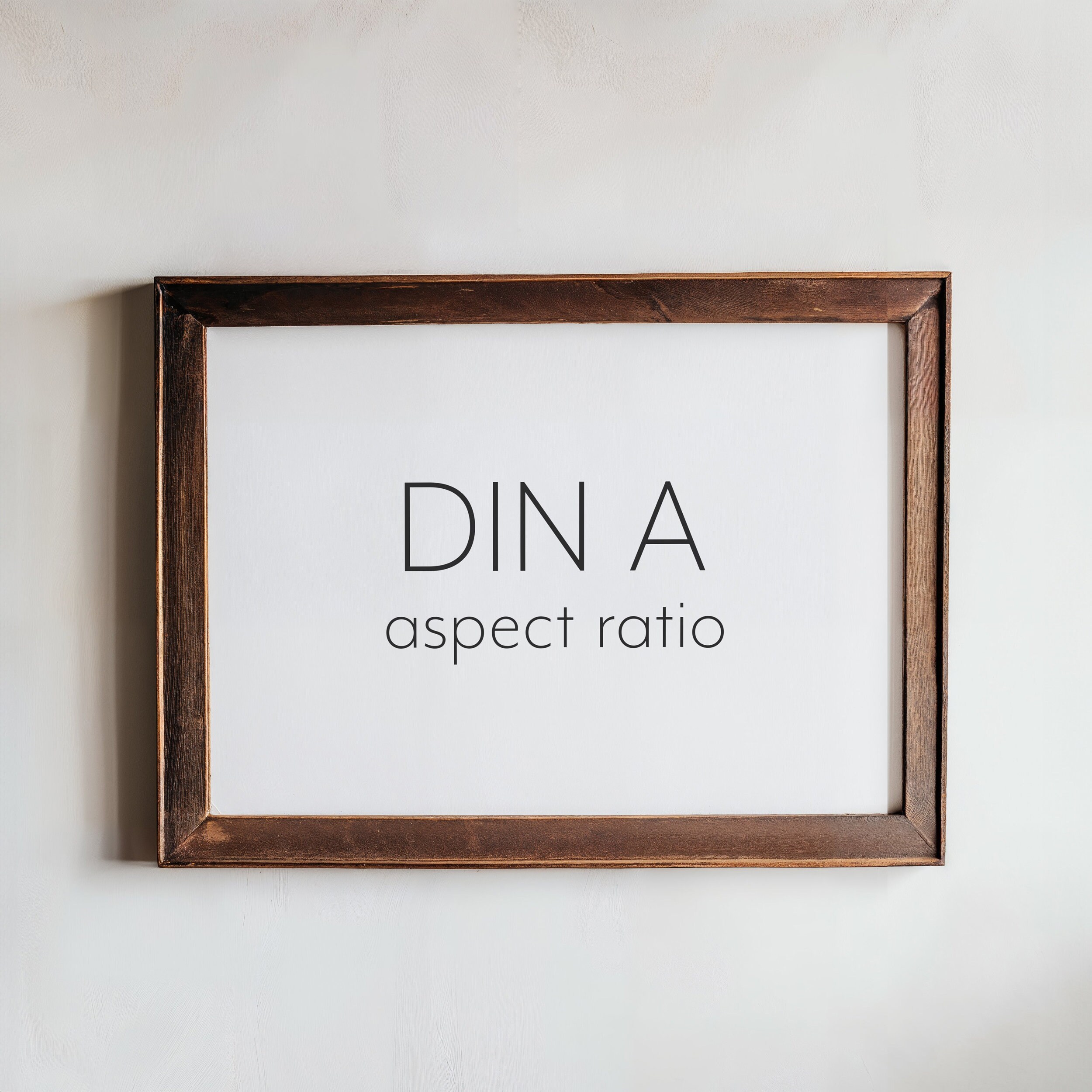 Rustic Wood Frame Mockup: Horizontal DIN Art Template (PSD & Canva) - Etsy