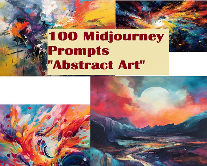 PLR 100 Midjourney Prompts Abstract Art | MRR Rights, Resell Rights ...