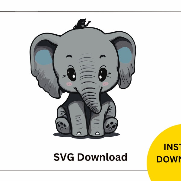 Baby Olifant Svg - Etsy