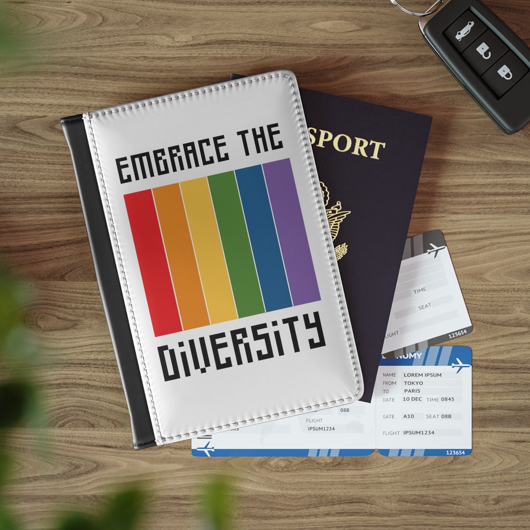 Passport Cover Embrace the Diversity Pride - Etsy