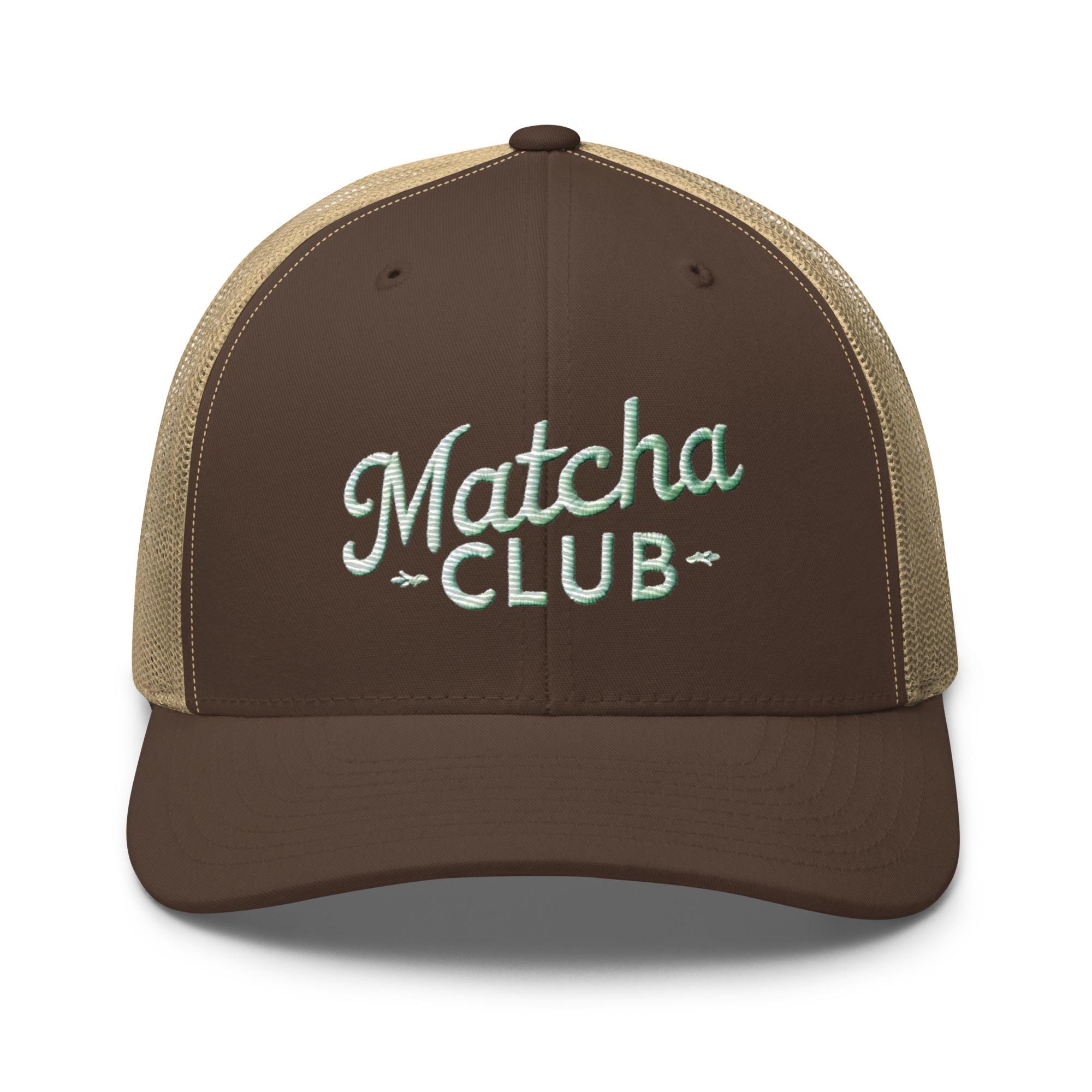 Matcha Club Embroidered Trucker Cap | Aesthetic Green Tea Hat - Etsy