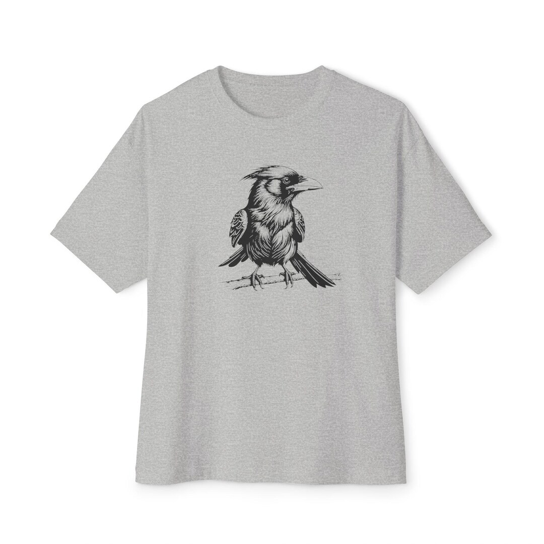 Vintage Minimalist Raven Bird Graphic T-shirt Unisex Nature-inspired ...