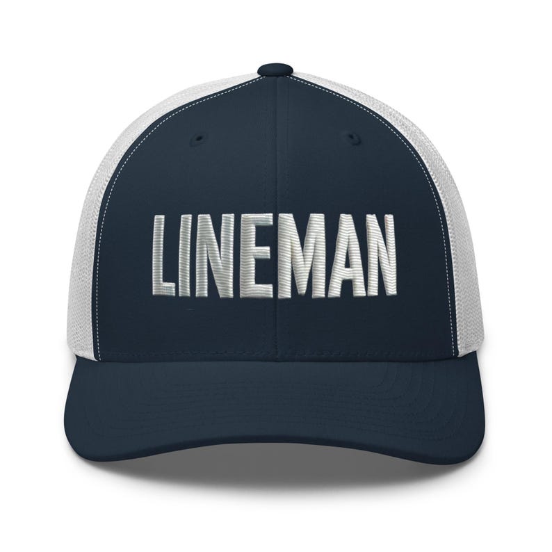Lineman Embroidered Trucker Cap | Classic Mesh Back Hat Great Gift - Etsy