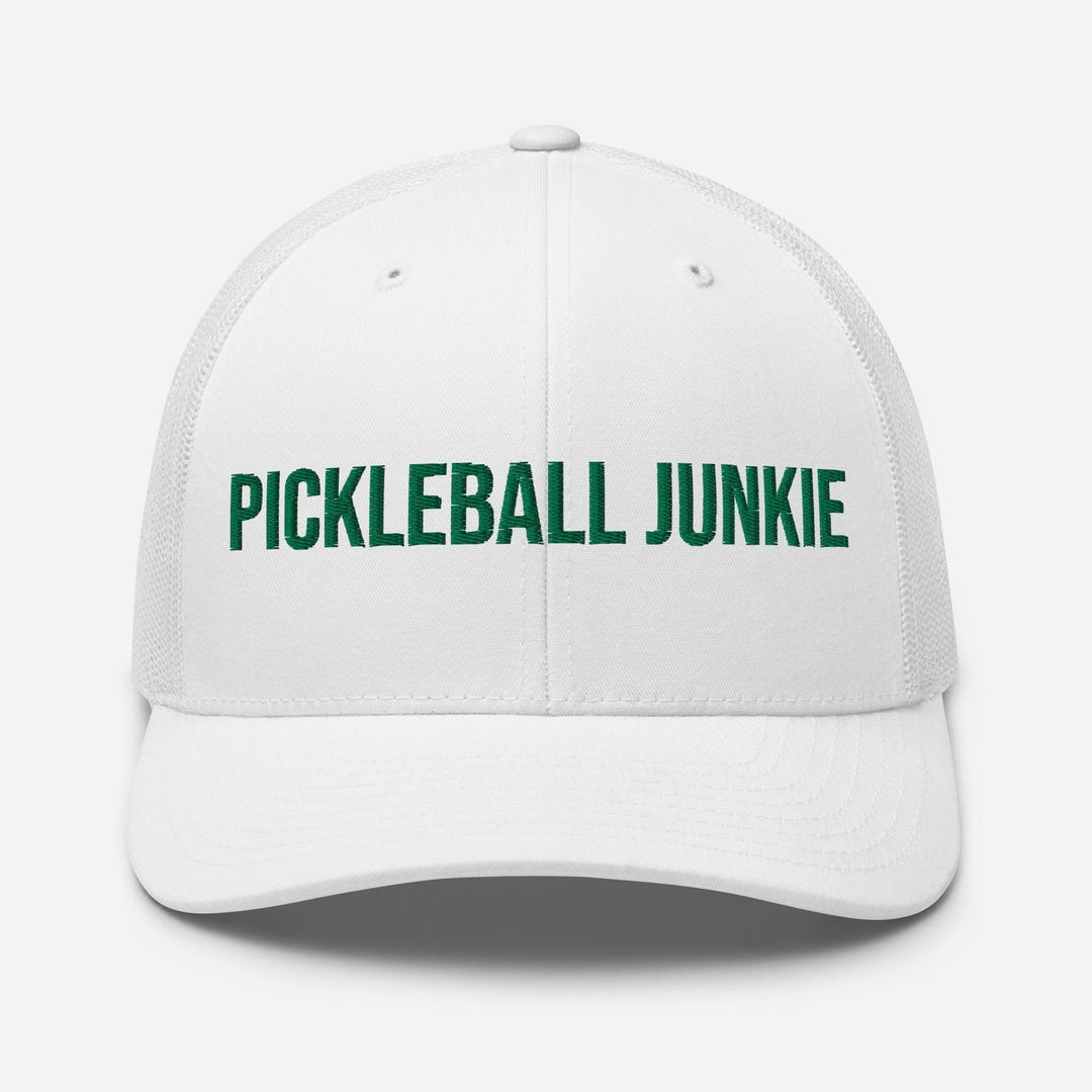 Pickleball Junkie Embroidered Trucker Cap Classic Six-panel Mesh Back ...