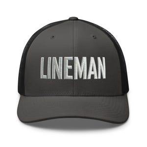 Lineman Embroidered Trucker Cap | Classic Mesh Back Hat Great Gift - Etsy