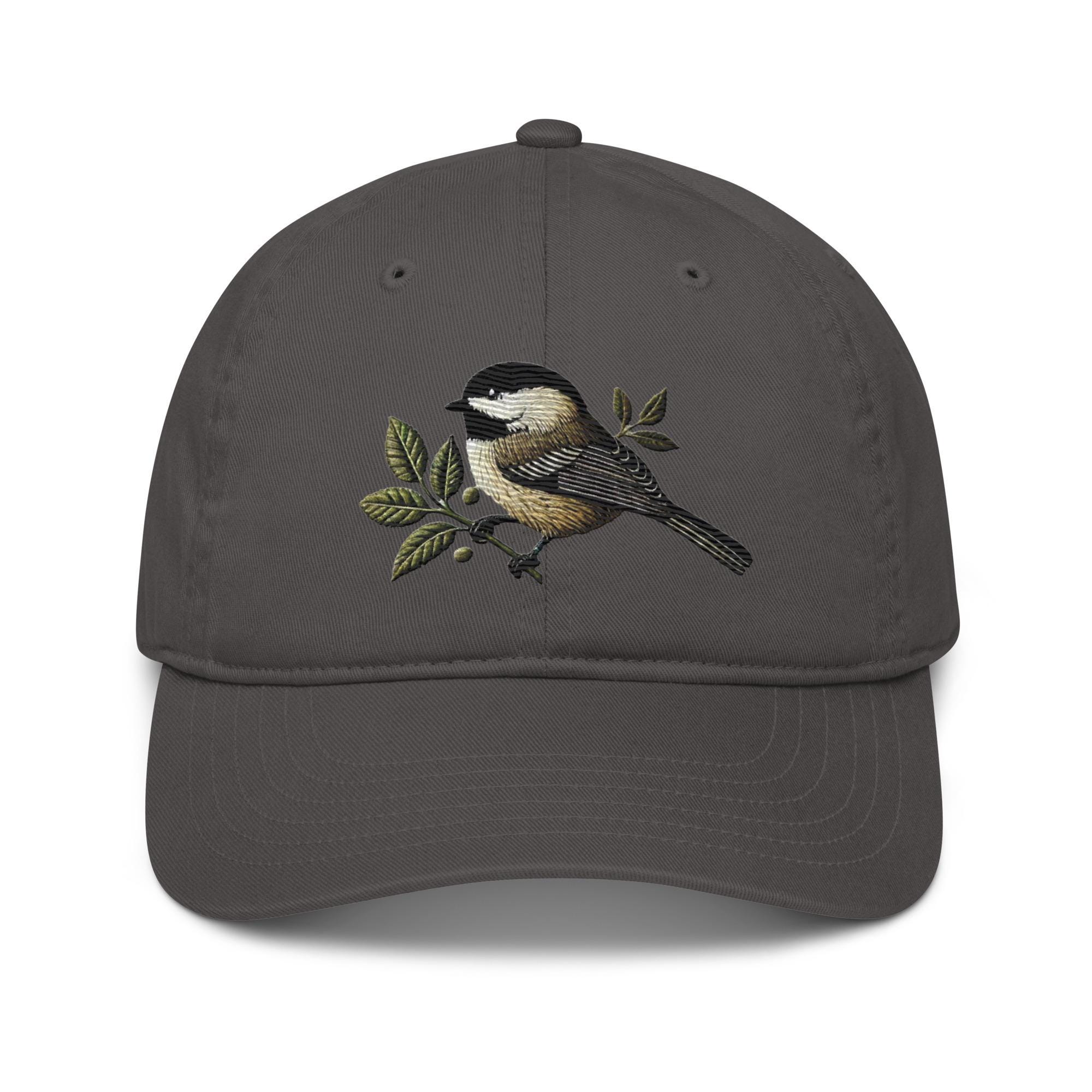 Embroidered Bird Hat Beautiful Chickadee Hat Organic Dad Hat - Etsy