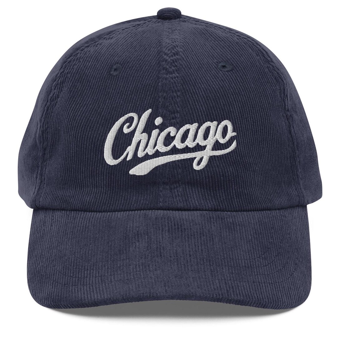 Chicago Embroidered Vintage Corduroy Cap Retro City Style Hat - Etsy