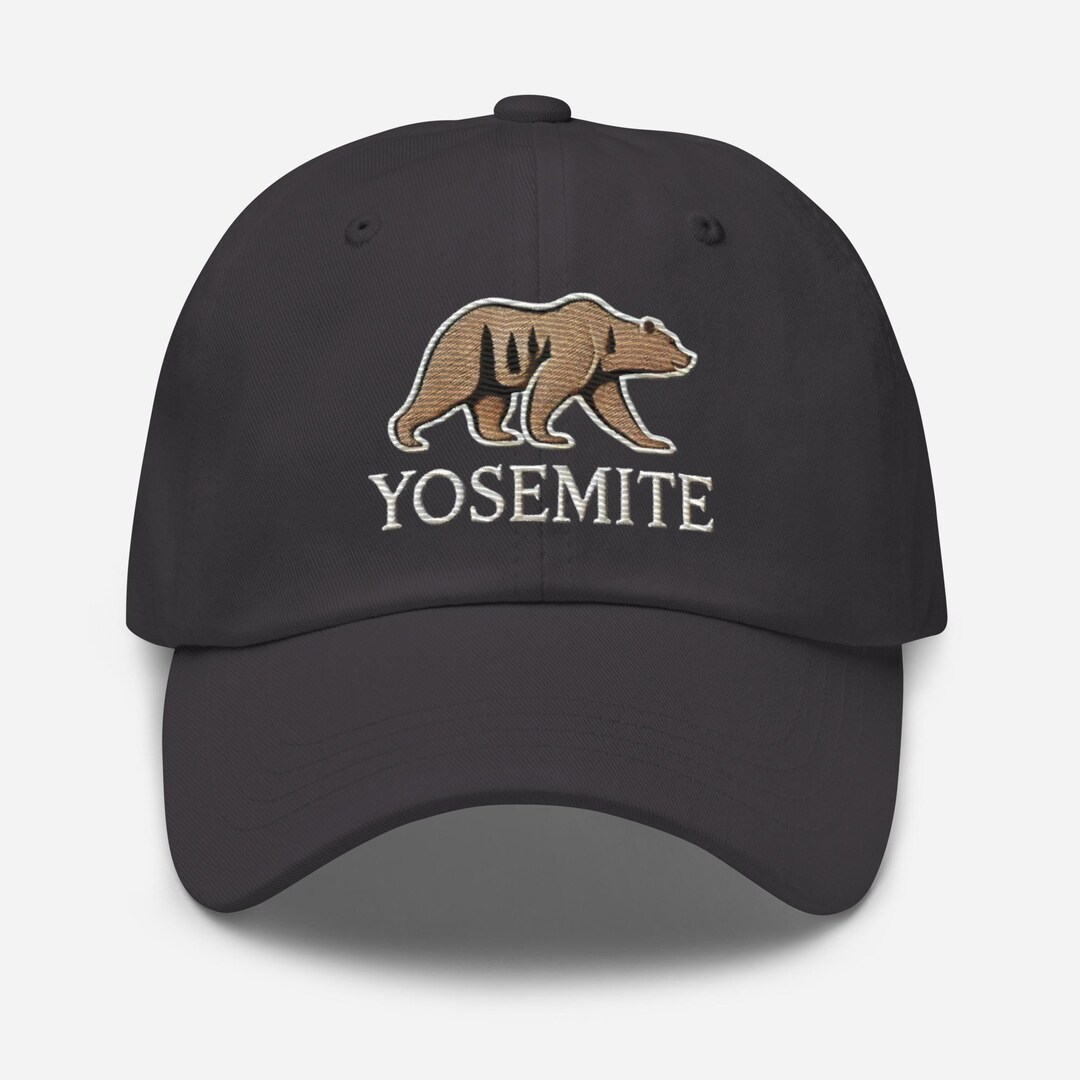 Embroidered Yosemite Wildlife Bear Dad Hat Adventure-ready Style Nature ...
