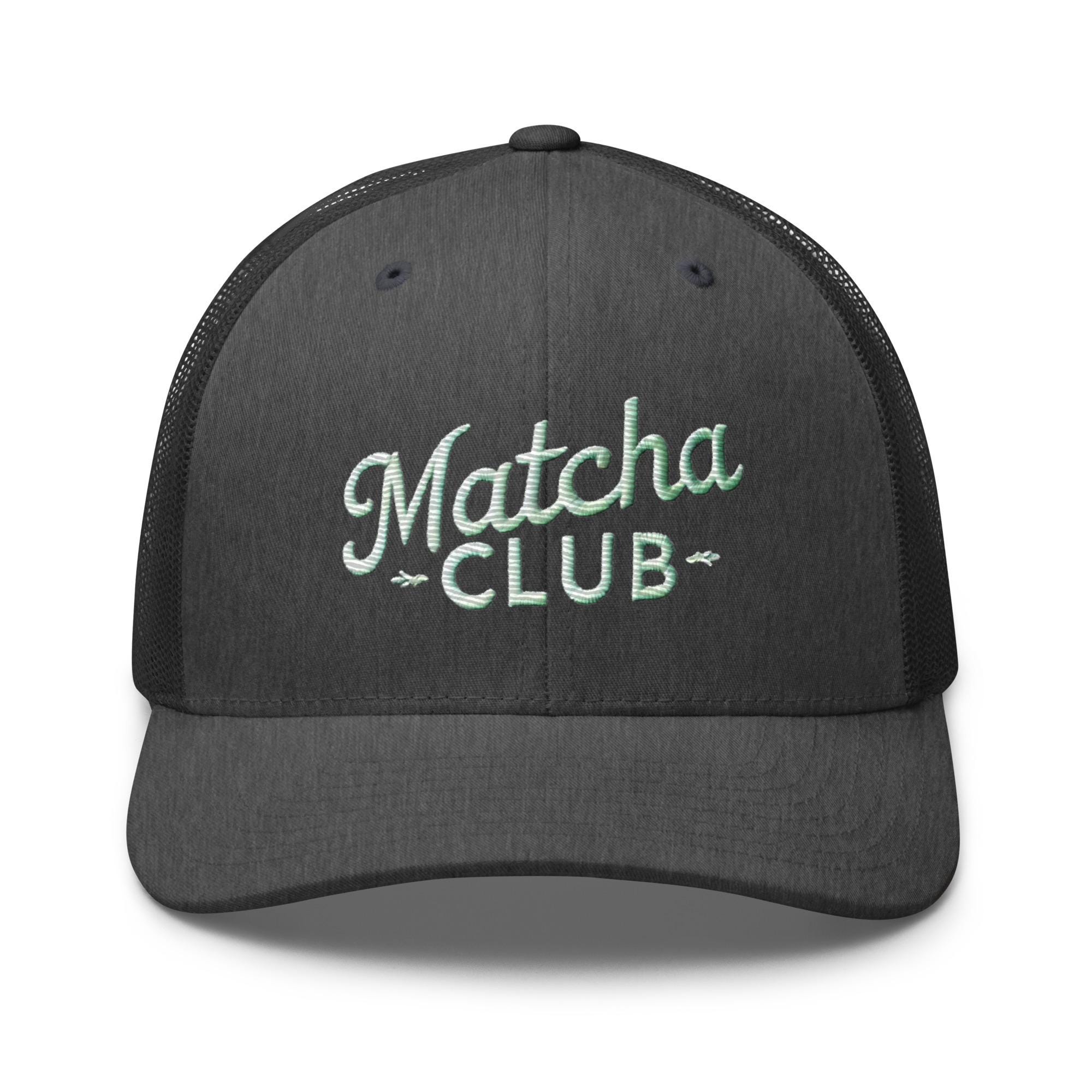 Matcha Club Embroidered Trucker Cap | Aesthetic Green Tea Hat - Etsy