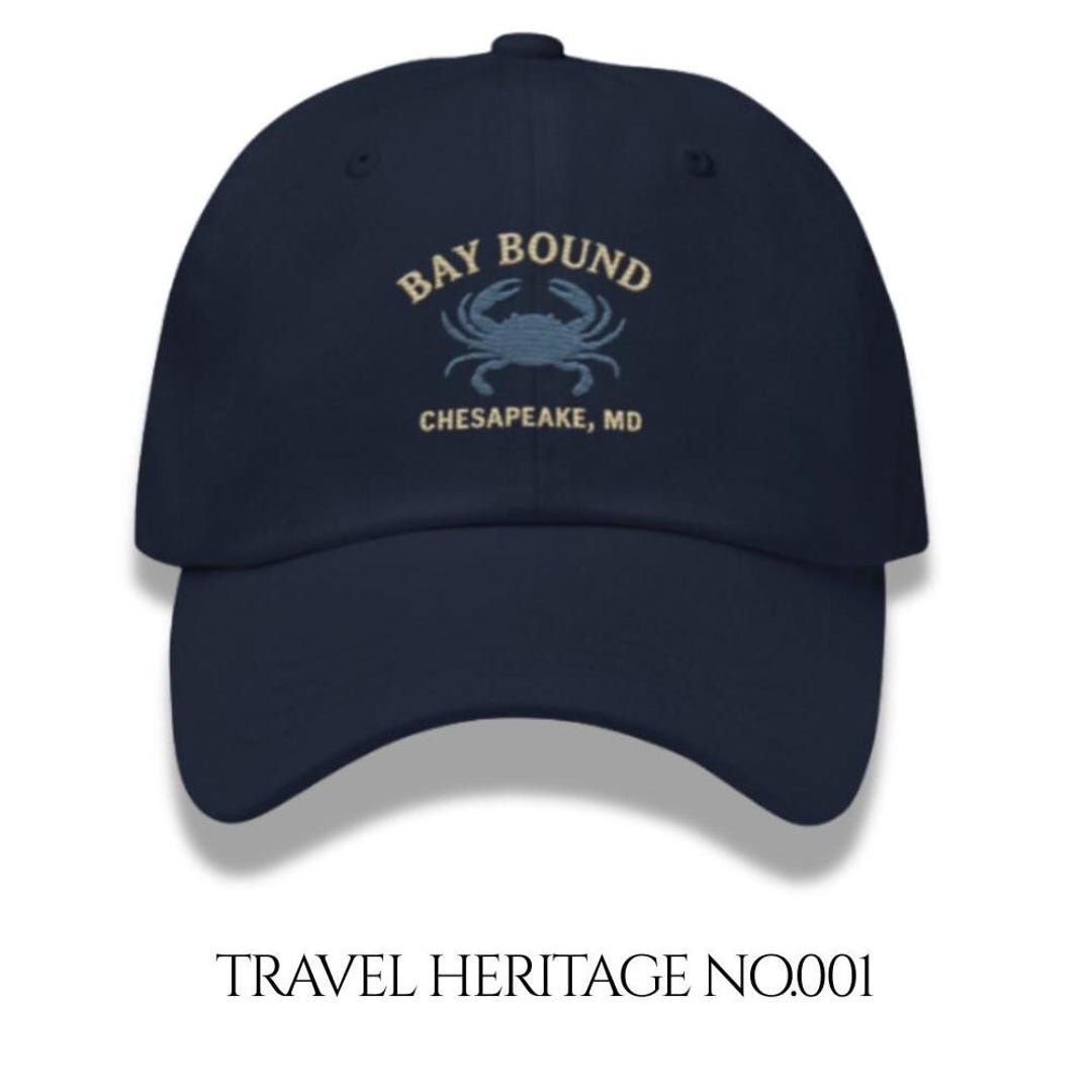 Bay Bound Crab Hat Yupoong Dad Hat Chesapeake Fishing Cap Coastal Gift ...