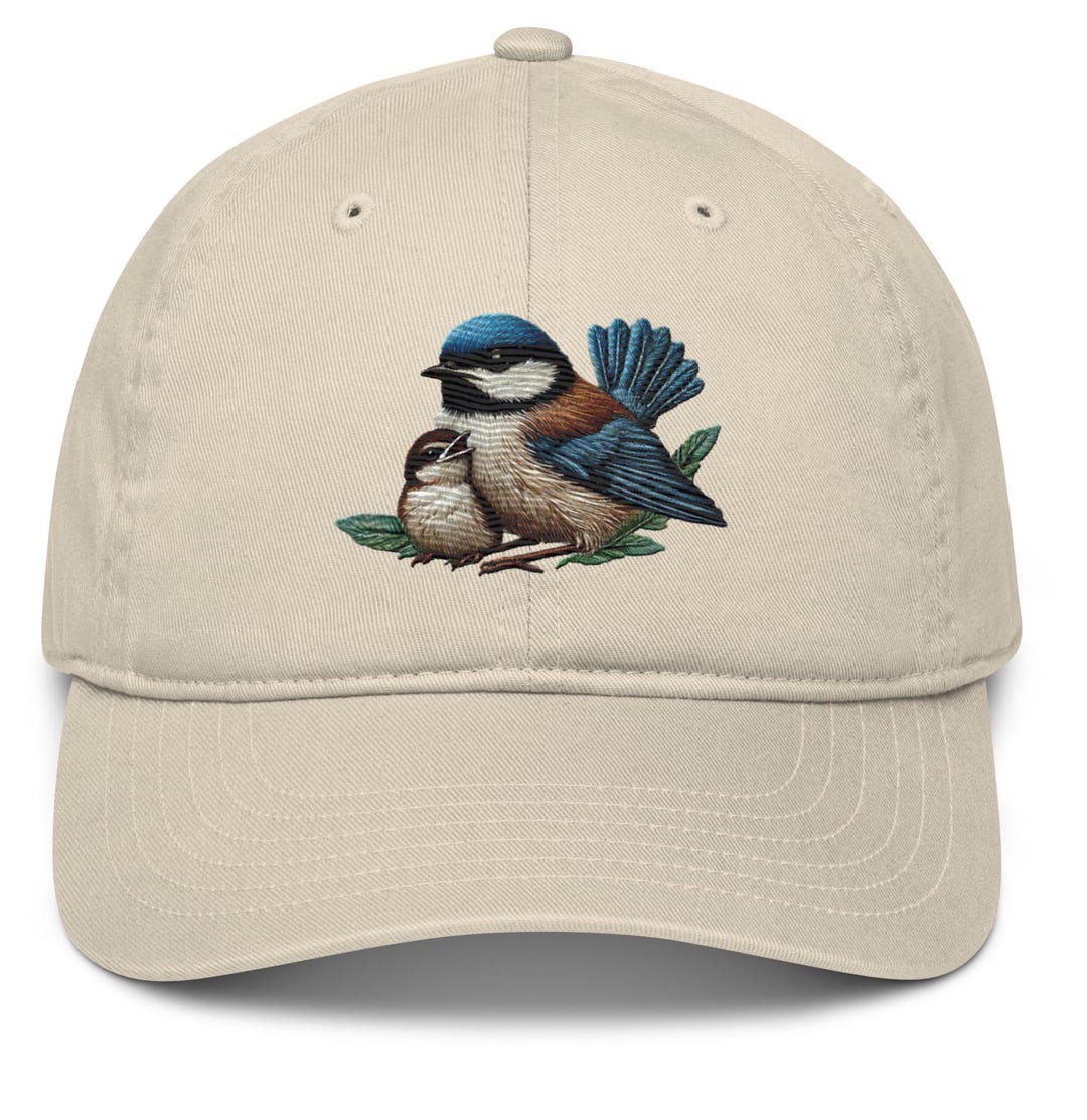 Embroidered Bird and Baby Organic Dad Hat Nature Hat - Etsy