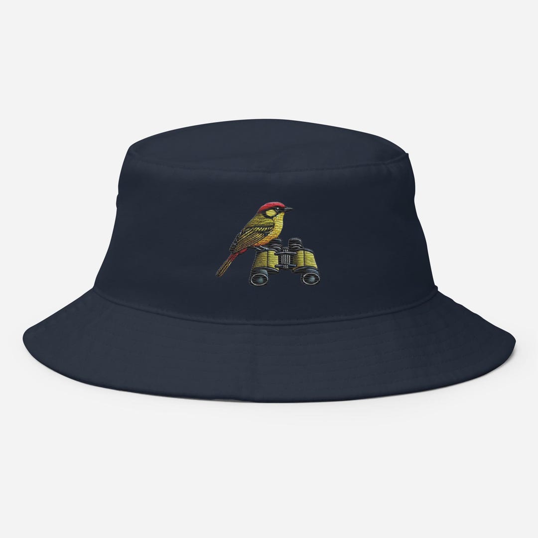 Embroidered Bird Hat Bird Watcher Bucket Hat – Cotton Twill Wildlife ...