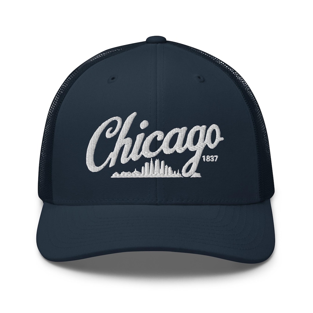 Chicago Embroidered Trucker Hat - Etsy