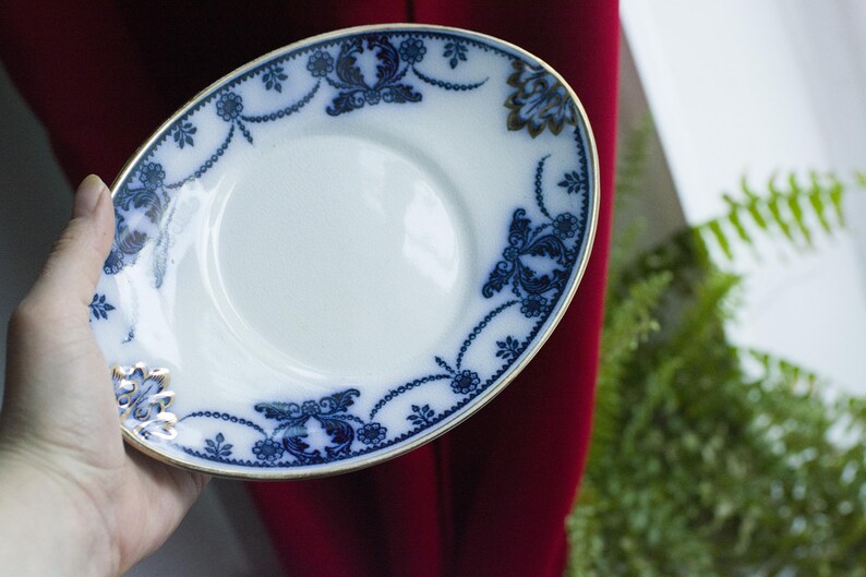 9" Antique T Till and Sons VENUS Pattern, Flow Blue 1890s, Collectable ...