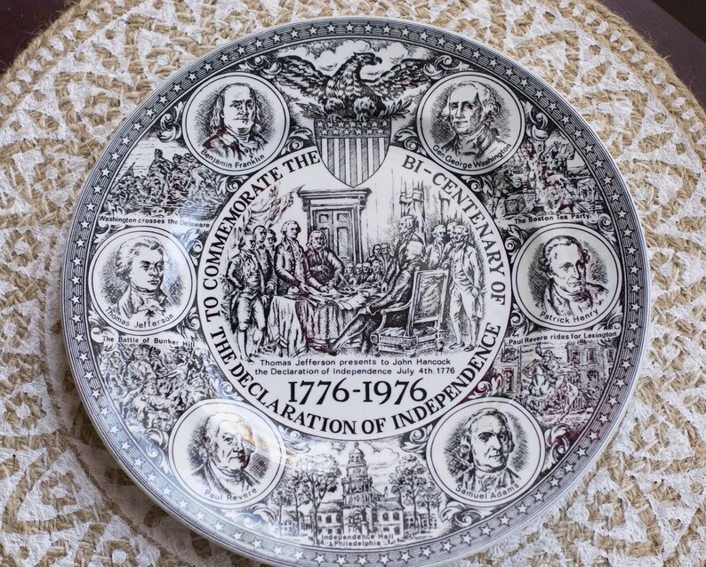 25.5cm Wood & Sons Bicentenary of the Declaration of Independence Comm ...