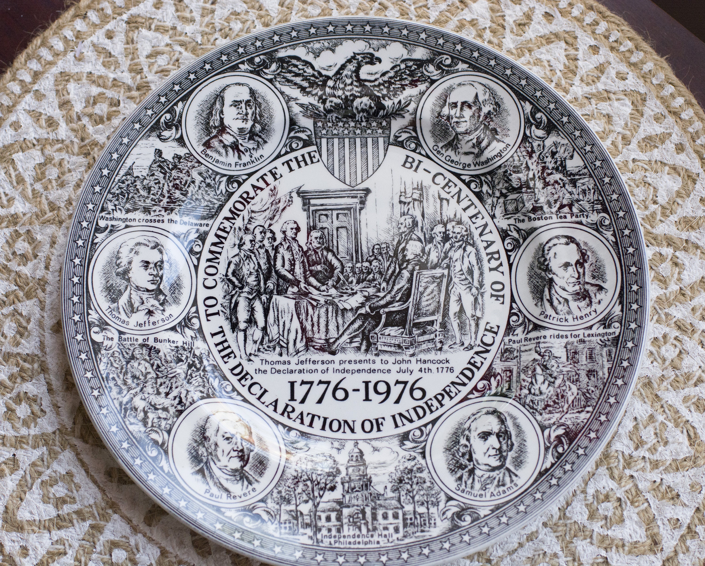 25.5cm Wood & Sons Bicentenary of the Declaration of Independence Comm ...