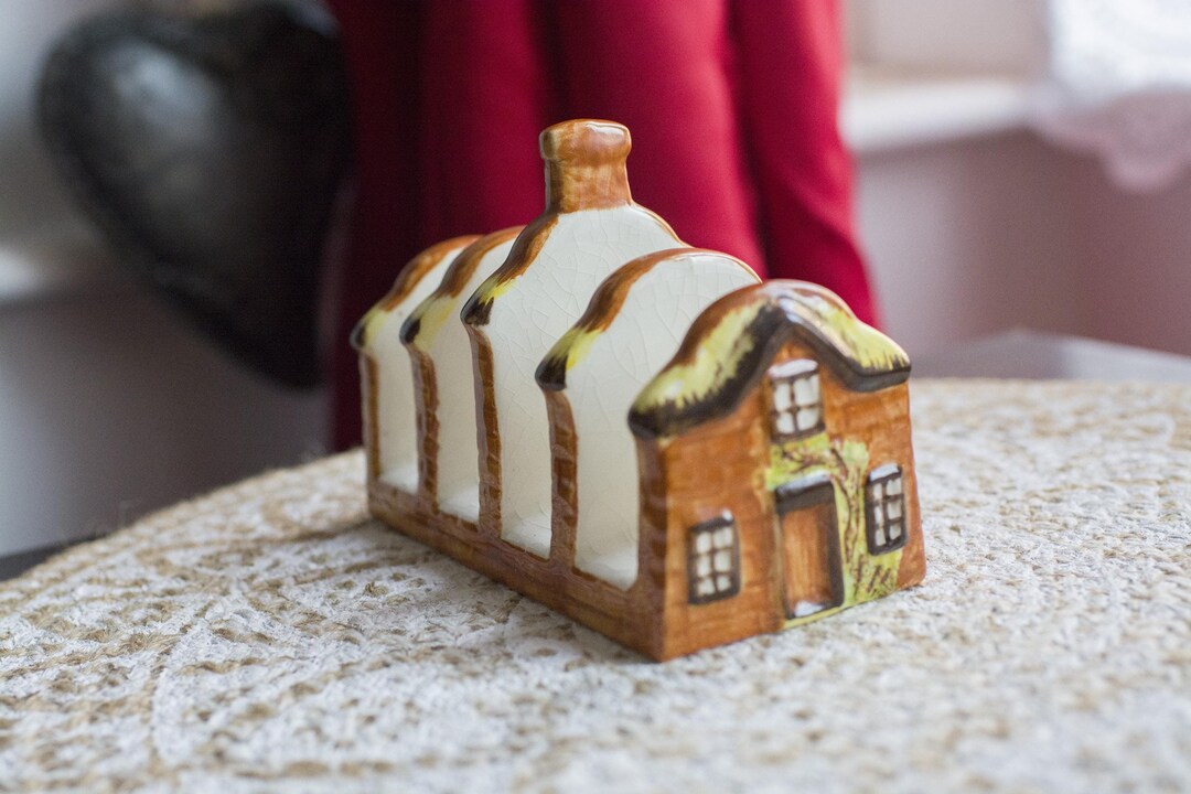 Vintage Cottage Ware Ceramic Toast Rack, Home Decoration, Little House ...