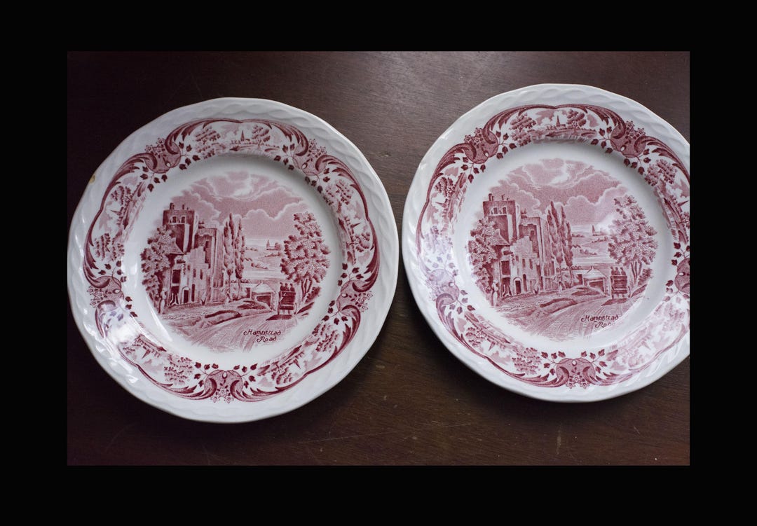Set of 2 Side Plates, Small Plates, W.H Grindley and Co, Scenes After ...