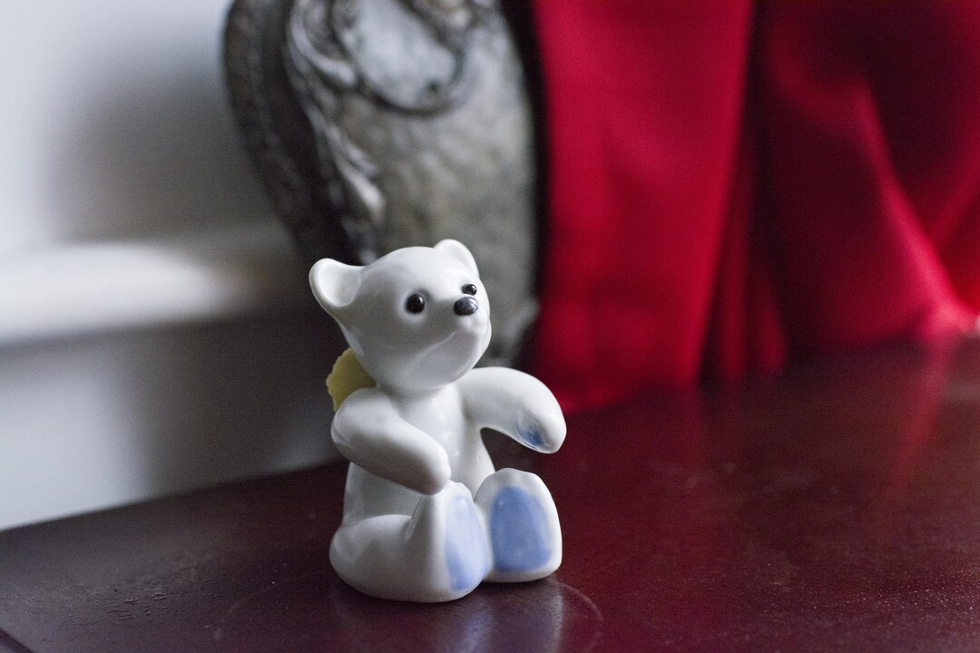 Teddy Bear Porcelain Statue, Handmade, Chessell Pottery, Made in ...