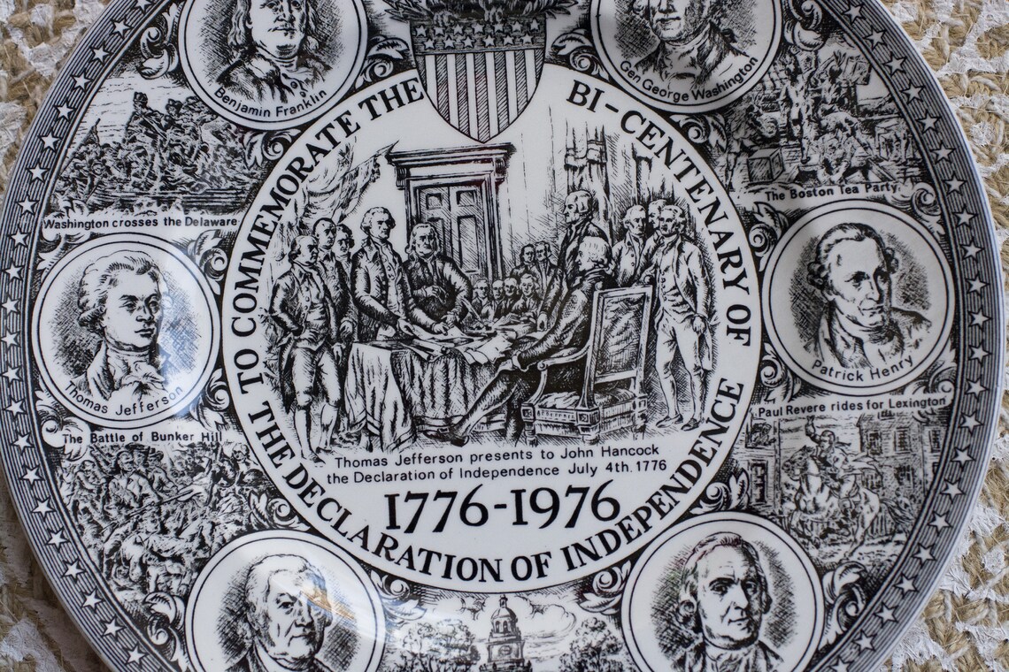 25.5cm Wood & Sons Bicentenary of the Declaration of Independence Comm ...