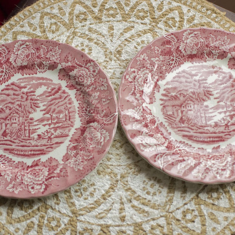 Pink Transfer Ware - Etsy