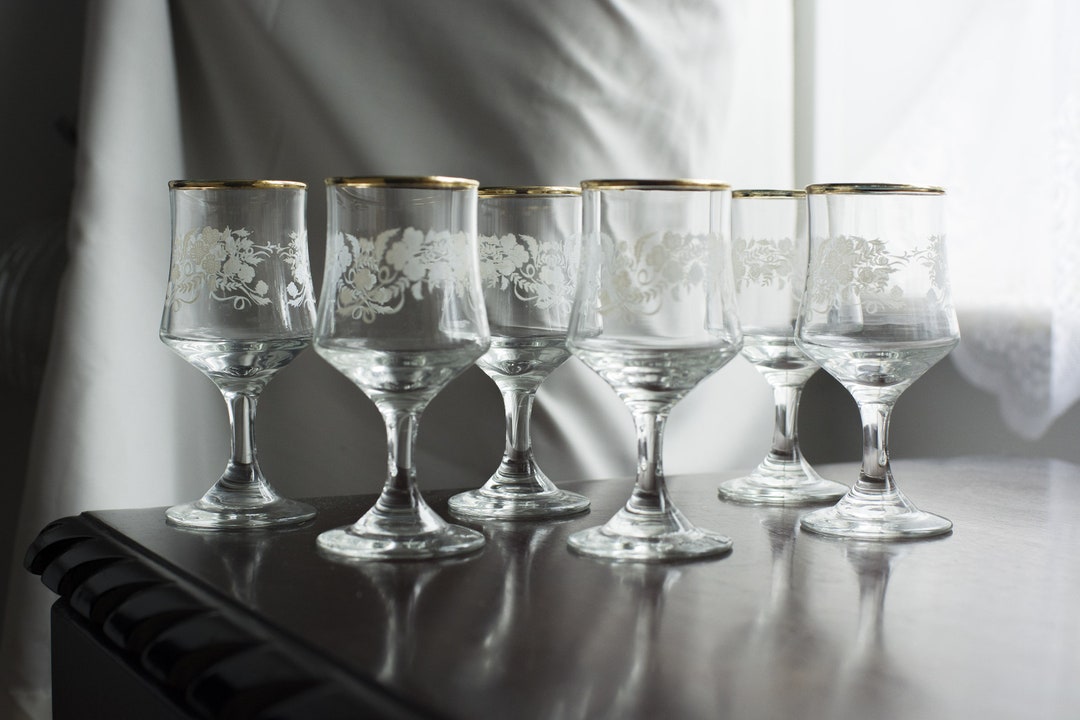 Set of 6, Regent Sherry Glass by Dema Glass, Vintage Small Wine Glasses ...