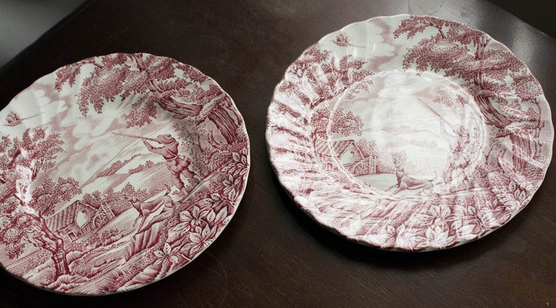8" Set of 2 Myott Plates, Myott Vintage Souvenir Plate, Side Plate ...