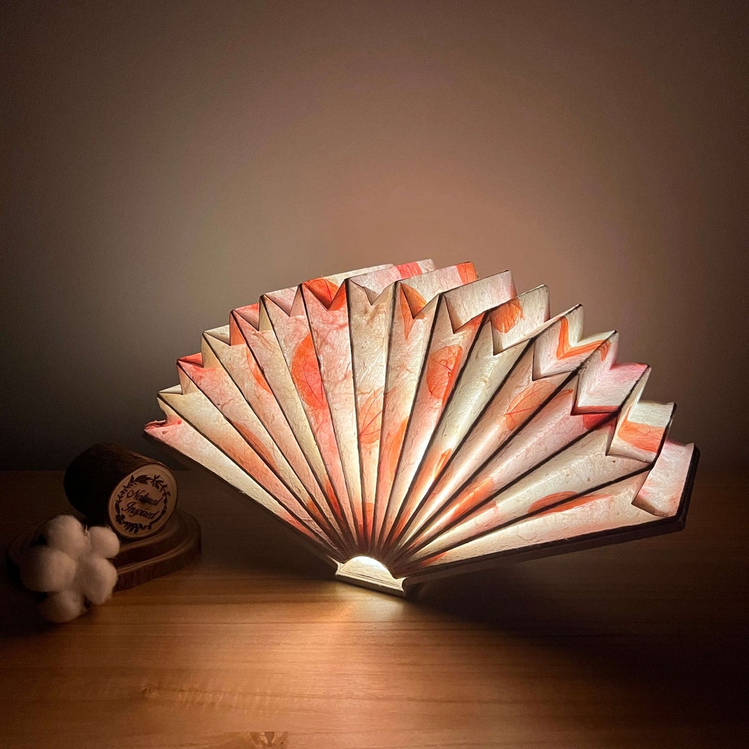 Handmade Red Flower Lamp: Unique Home Decor, Retro Aesthetic Light ...