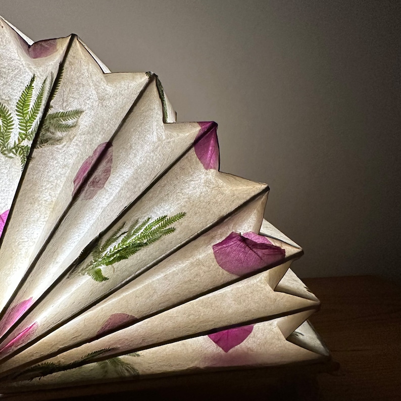 Handmade Paper Foldable Lamp Unique Bedside Night Light - Etsy