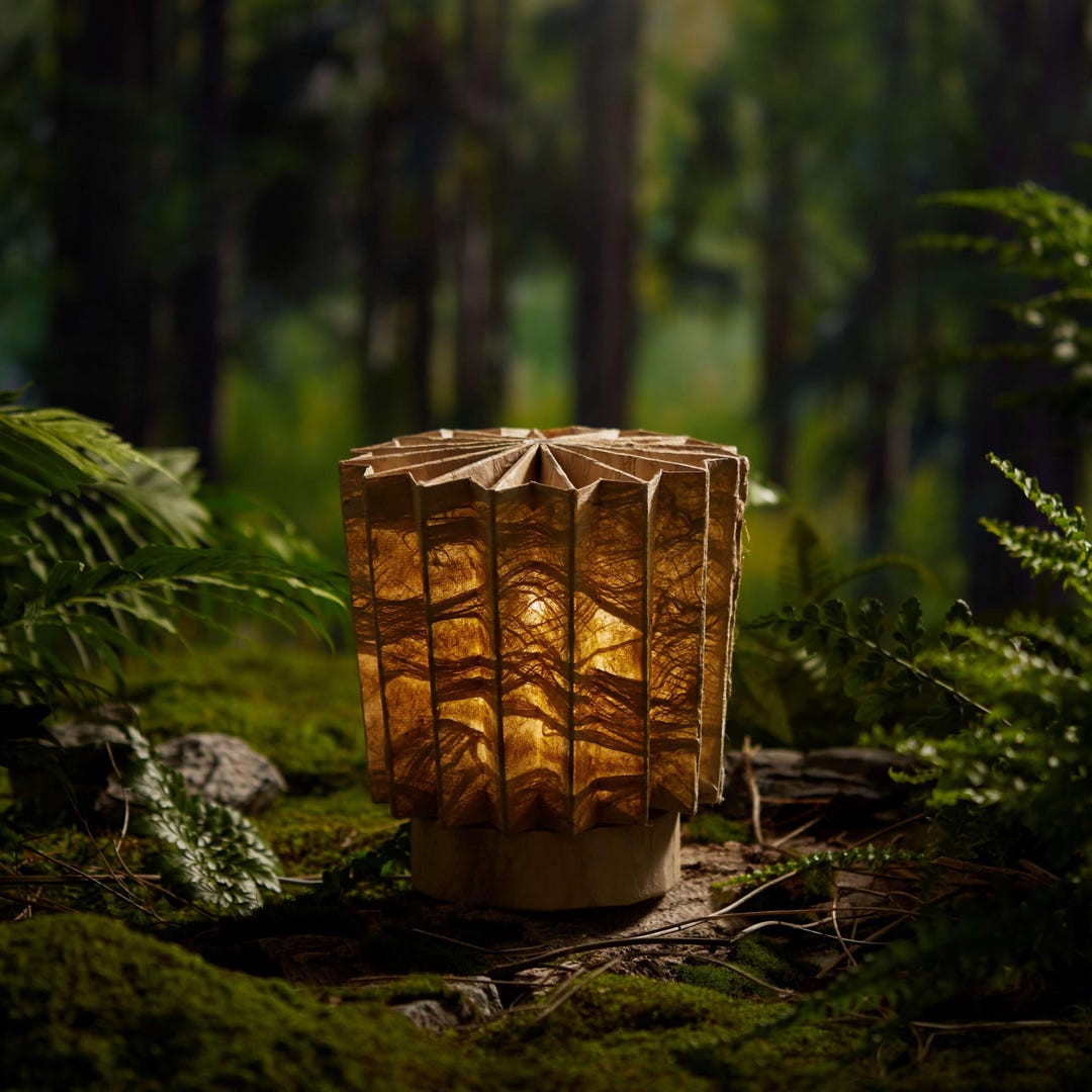 Handmade Bark Lamp Set, Vintage Night Light, Natural Lamp, Mood ...