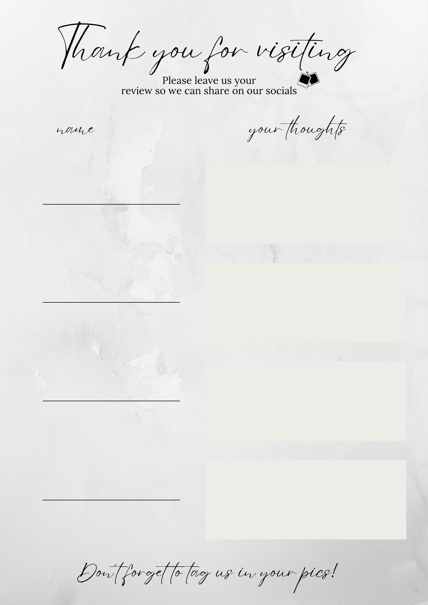 Salon Owner - Review Form for Client Feedback - Etsy
