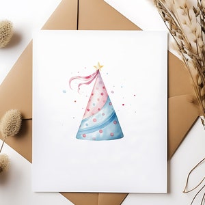 Pastel Birthday Clipart Bundle, Watercolor Birthday Party Clip Art ...