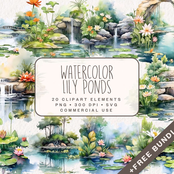 Pond Clipart - Etsy