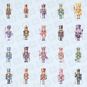 Christmas Nutcracker Clipart Bundle, Watercolor Xmas Nutcracker Clip ...