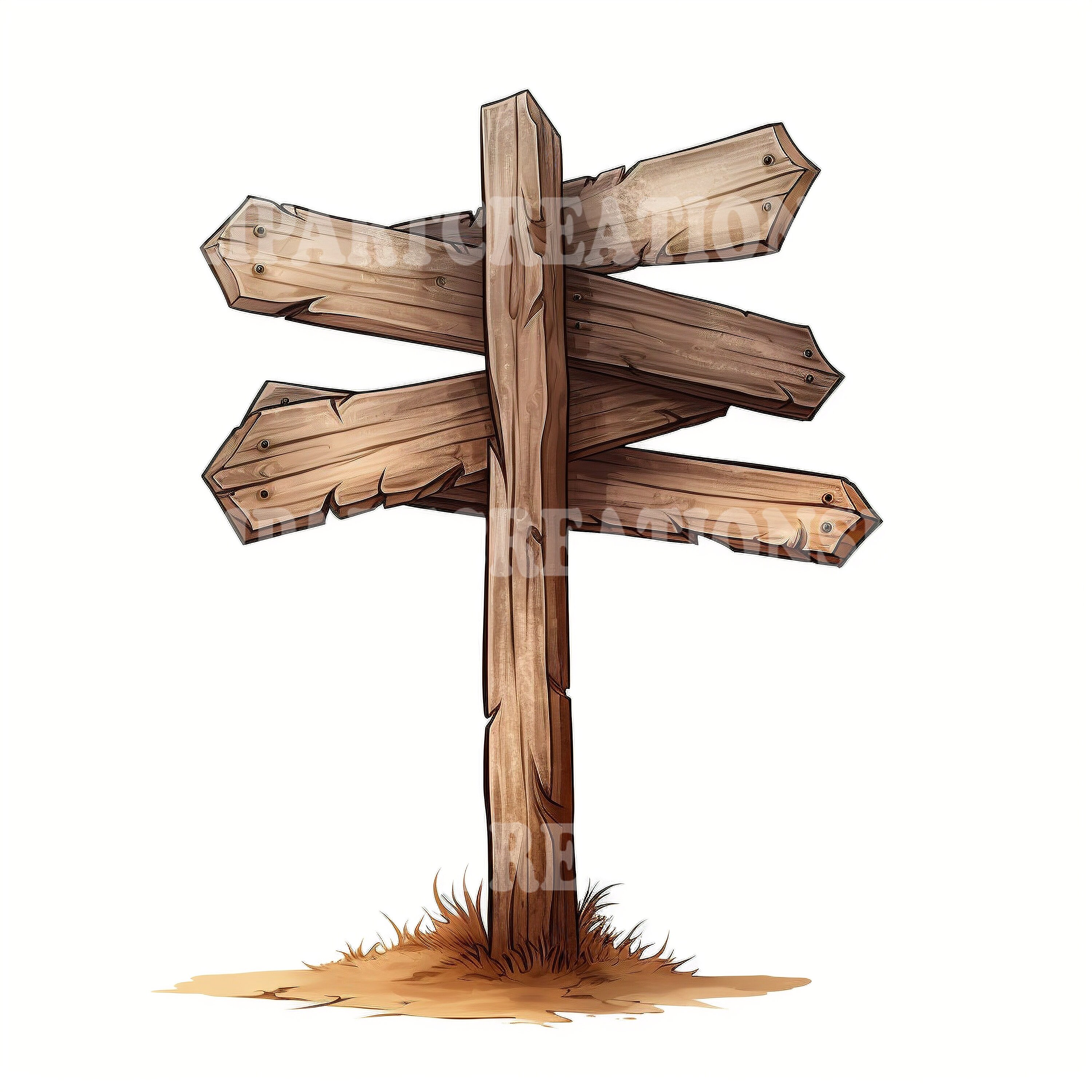 Watercolor Stone Signs Clipart, 14 Wooden Signs Clip Art Stone Sign ...