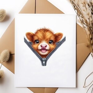 Cute Zipper Animals Clipart, Watercolor Baby Animals Graphics in PNG ...