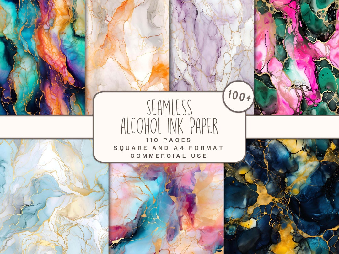 Alcohol Ink Digital Paper, Seamless Pastel Watercolor Pages, Printable ...