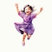 Cartoon Kids Clipart PNG, Cute Children Jumping With Joy, Happy ...