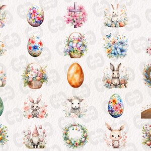 Mega Easter Clipart Bundle, Easter Graphics Clip Art PNG, Cute Easter ...